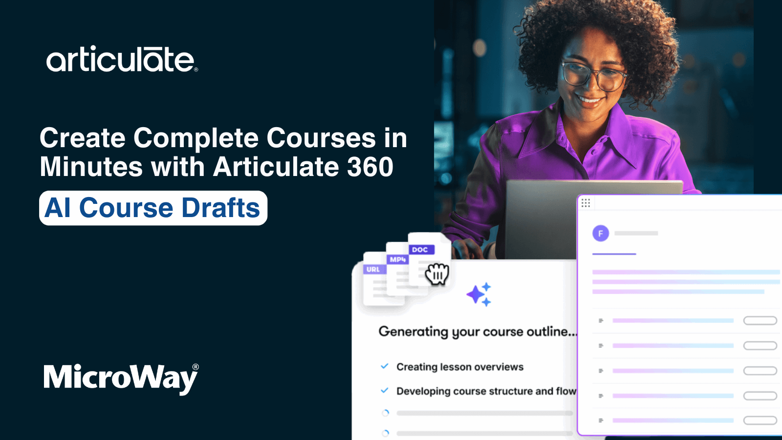 Introducing AI Course Drafts with Articulate 360 | MicroWay